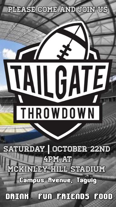 Tailgate Throwdown Instagram Story Template | PosterMyWall