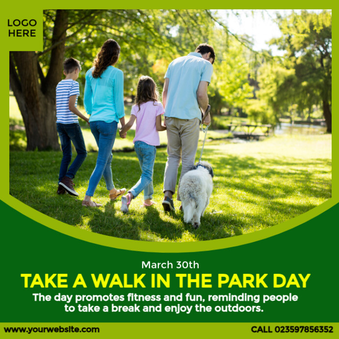 Copy of Take a Walk in the Park Day | PosterMyWall