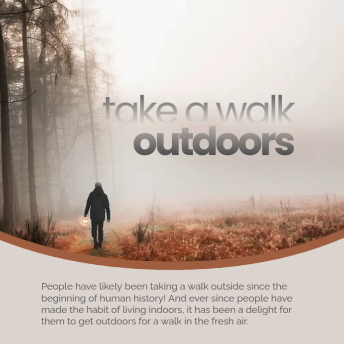Plantilla de Take A Walk Outdoors Instagram Post | PosterMyWall