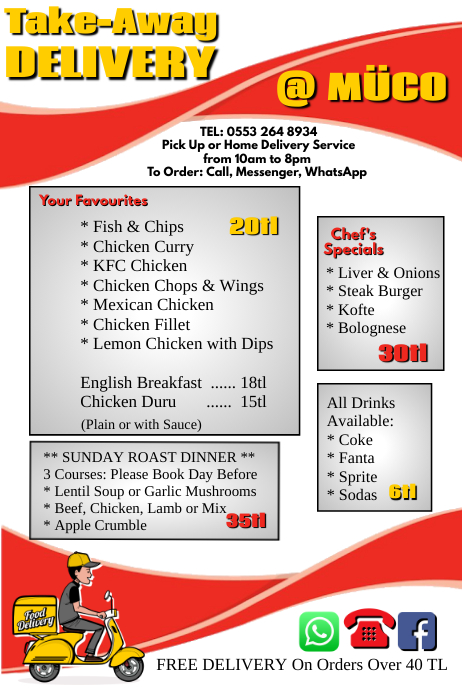 Take-Away - Home delivery Template | PosterMyWall