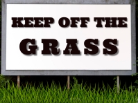 Off the grass sign Template | PosterMyWall