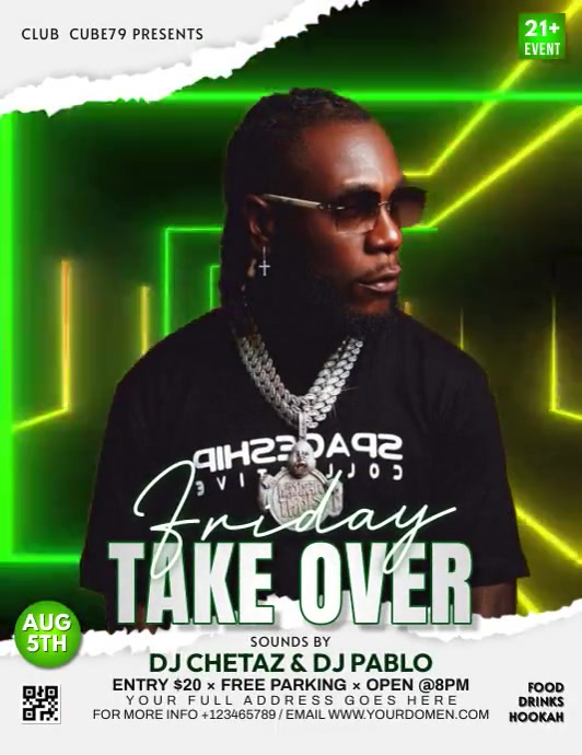 Plantilla de Take over friday | PosterMyWall