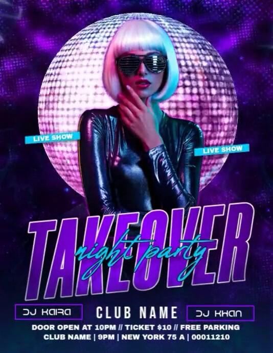 Take Over Night Party Template | PosterMyWall