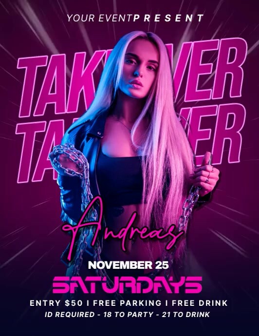 Take Over Night Party Template | PosterMyWall