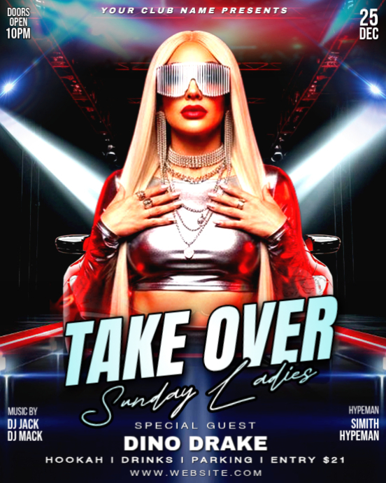 Plantilla de Take Over Party Flyer Instagram Portrait | PosterMyWall
