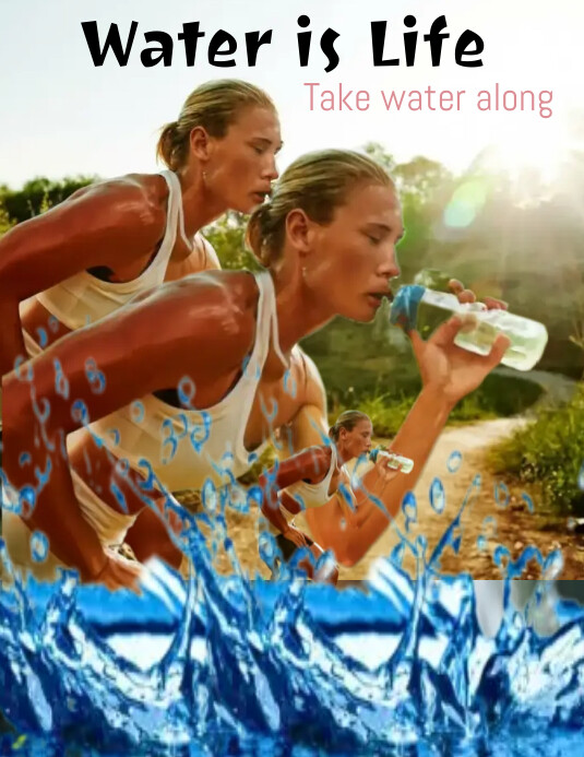 Take water along, your body needs it Template | PosterMyWall