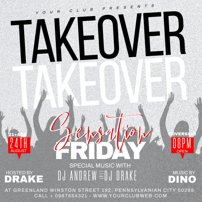 Copy of takeover | PosterMyWall