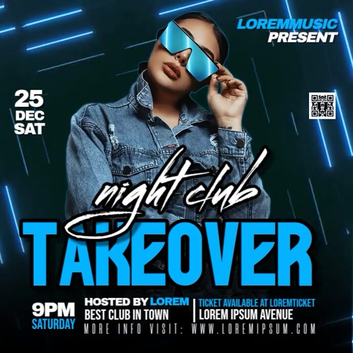 Takeover Night Club Template | PosterMyWall