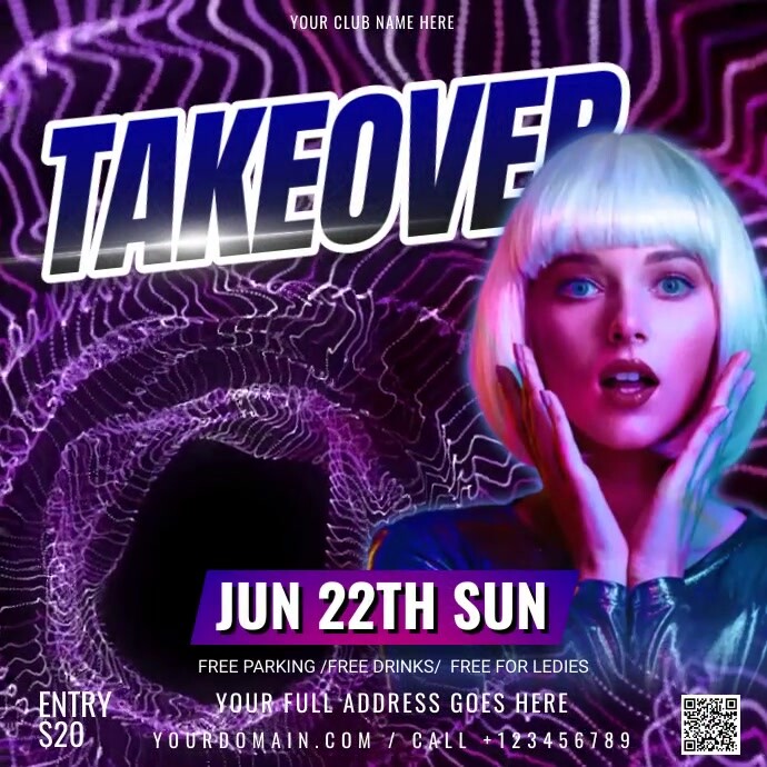 takeover night club dj party Template | PosterMyWall