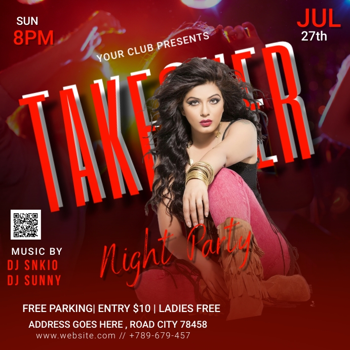 Plantilla de Takeover night club party | PosterMyWall