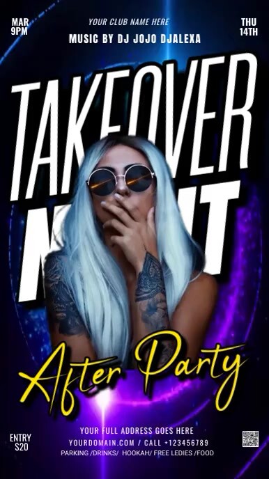 TAKEOVER NIGHT Template | PosterMyWall