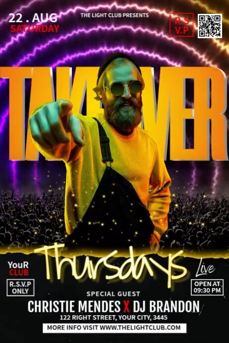 Copy of Takeover Night Party | PosterMyWall