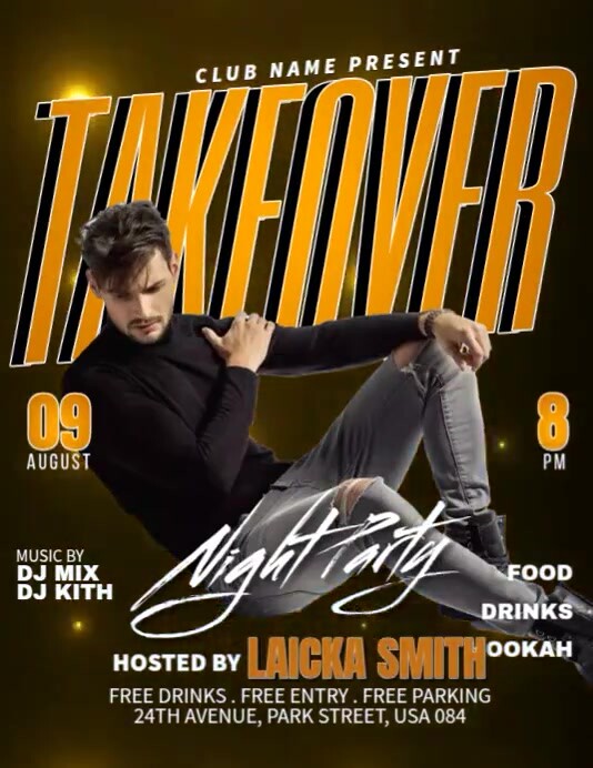 Takeover Party Template | PosterMyWall