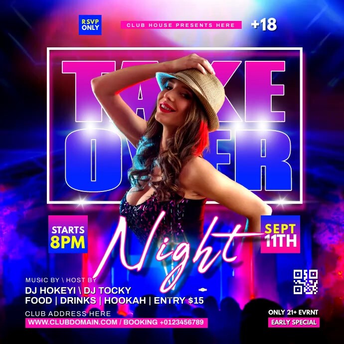 TAKEOVER PARTY Template | PosterMyWall