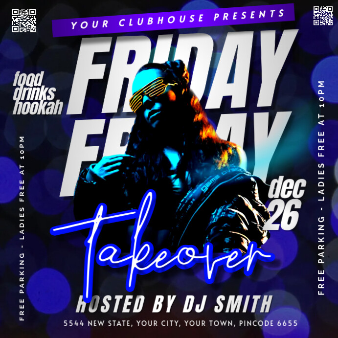 TAKEOVER PARTY Template | PosterMyWall