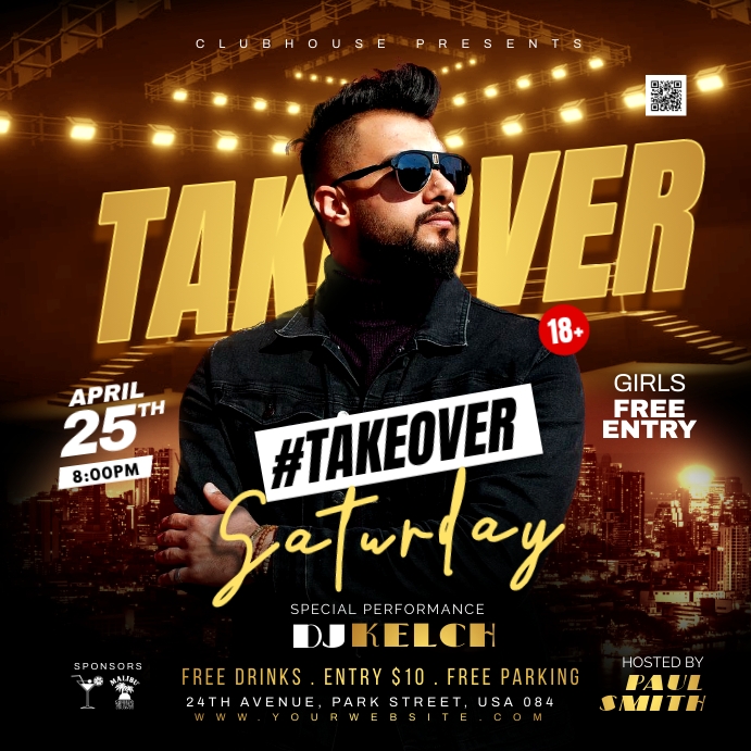 Plantilla de takeover party | PosterMyWall