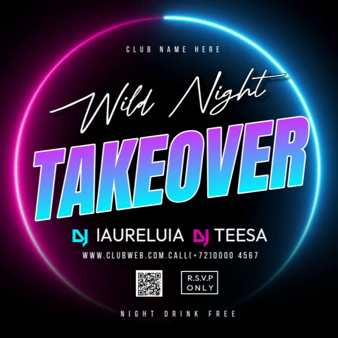 Takeover Party Template | PosterMyWall