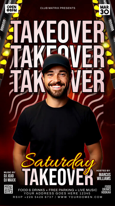 Takeover saturday Template | PosterMyWall