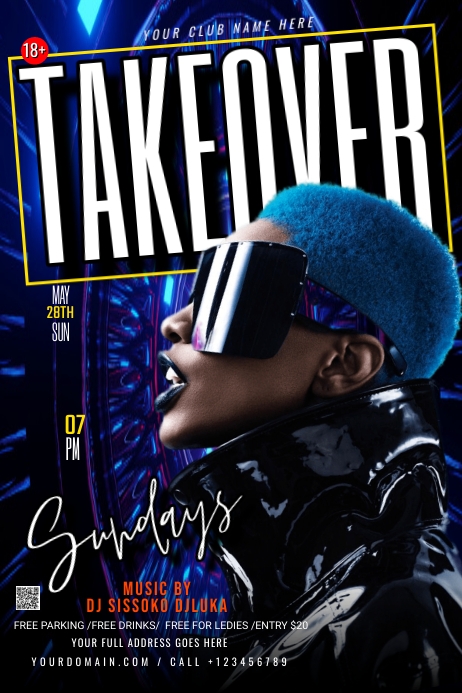 Plantilla de TAKEOVER SUNDAY | PosterMyWall