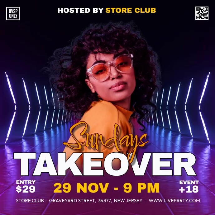 Takeover Sunday Party Template | PosterMyWall