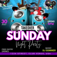 SUNDAY TAKEOVER PARTY FLYER POSTER Template | PosterMyWall