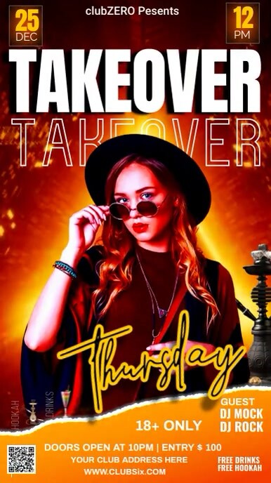Takeover thursday night party Template | PosterMyWall