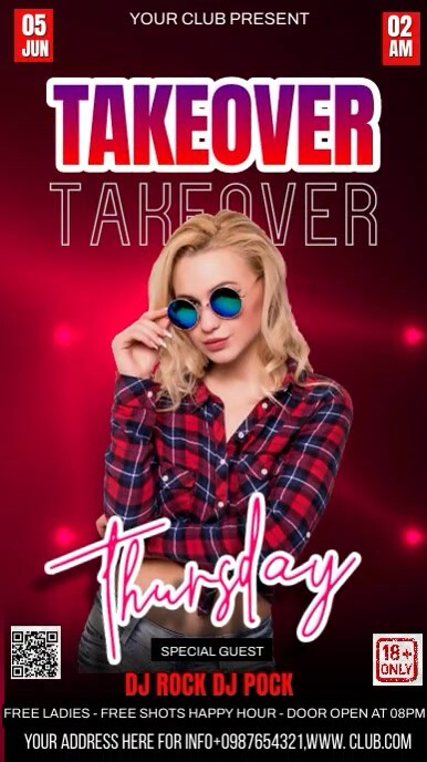takeover thursday night party Template | PosterMyWall