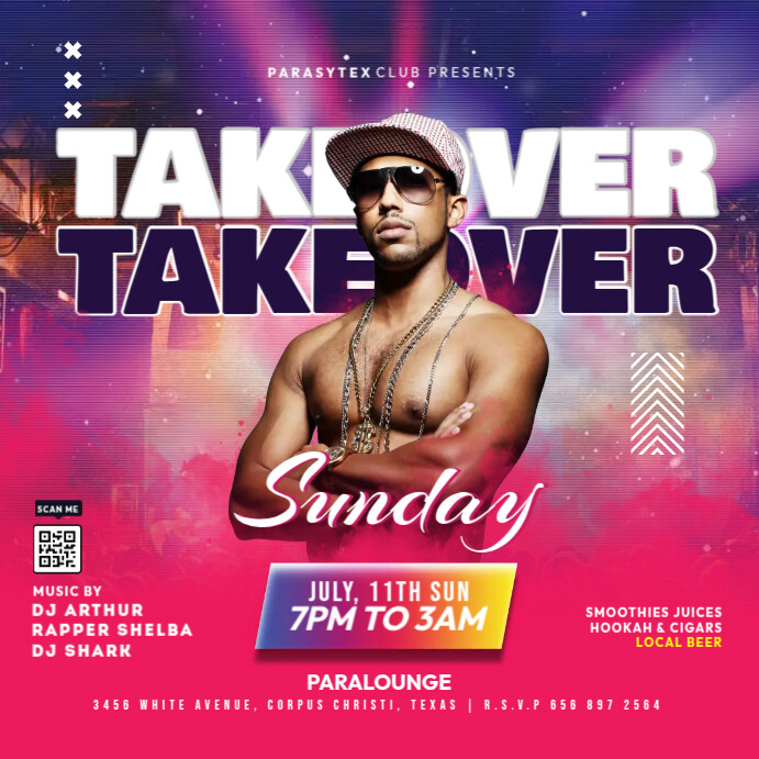 Takeover Weekend Party Template | PosterMyWall