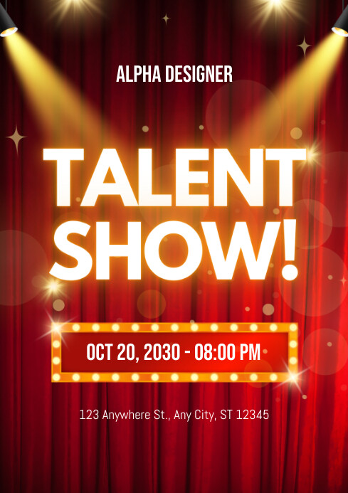 Plantilla de Talent Show | PosterMyWall