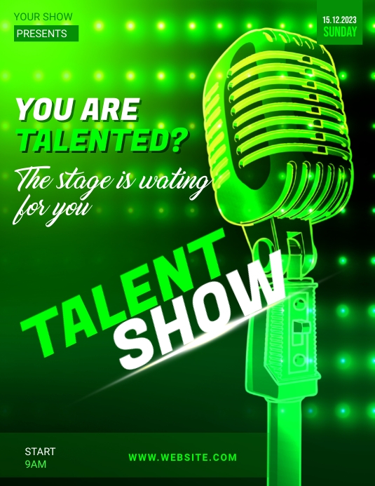 Talent show Flyer Template | PosterMyWall