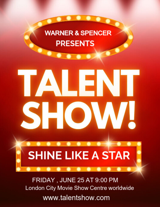 Talent show flyer Template | PosterMyWall