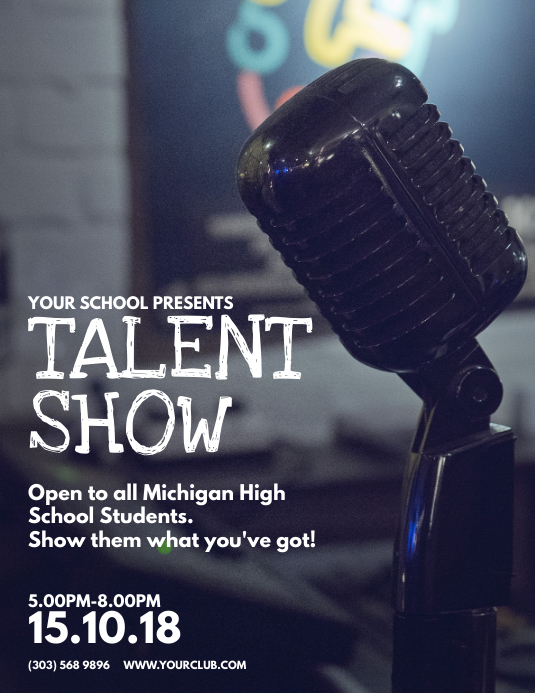 Talent Show Flyer Template | PosterMyWall