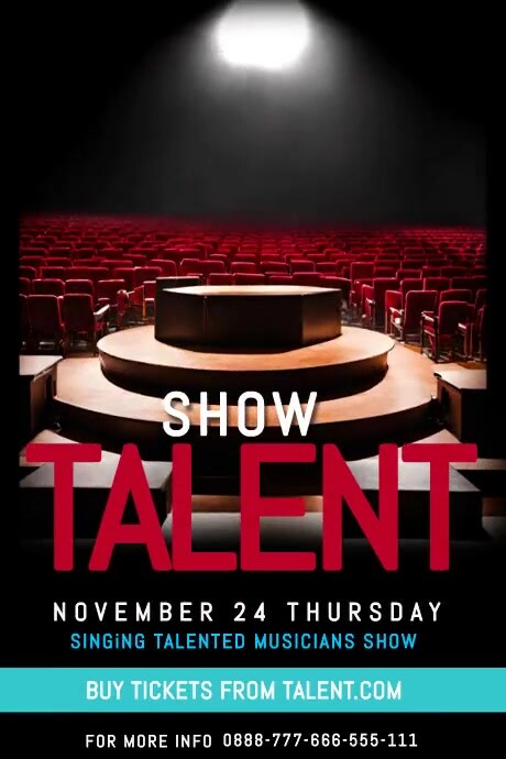 Plantilla de Talent Show Flyer Templates | PosterMyWall
