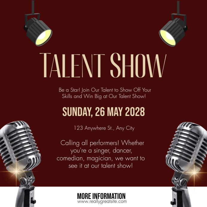 TALENT SHOW FLYERS Template | PosterMyWall