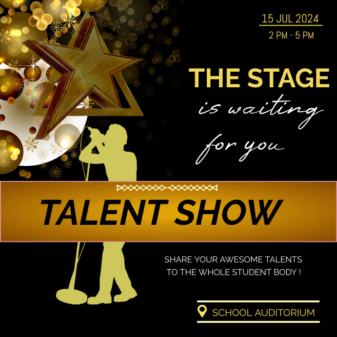 Plantilla de TALENT SHOW Instagram post | PosterMyWall