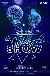 Talent Show Poster Flyer Template | PosterMyWall