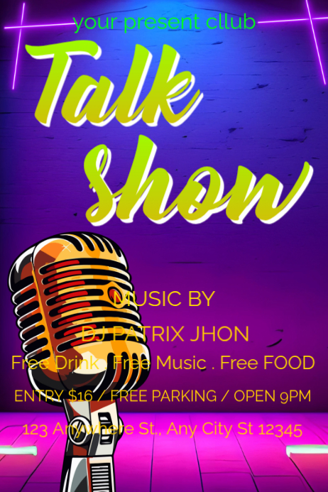 Plantilla de talk show | PosterMyWall