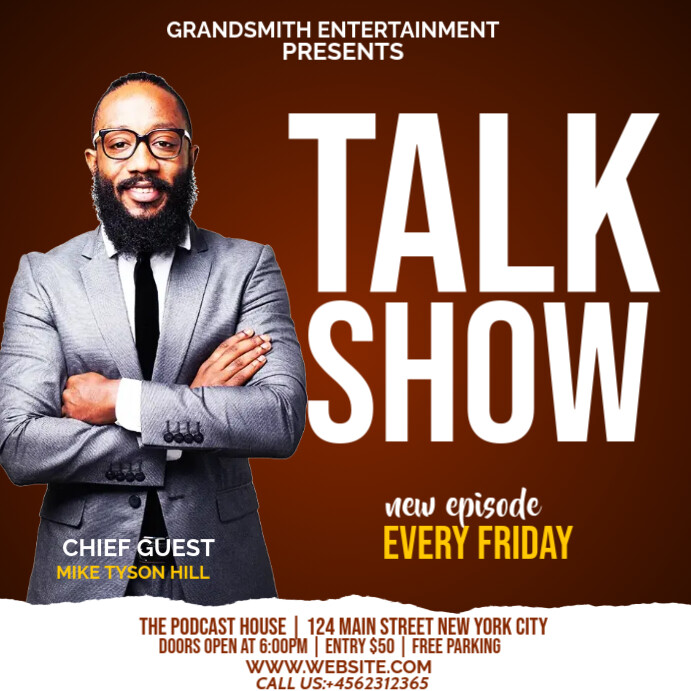 talk show flyer poster (1) Template | PosterMyWall