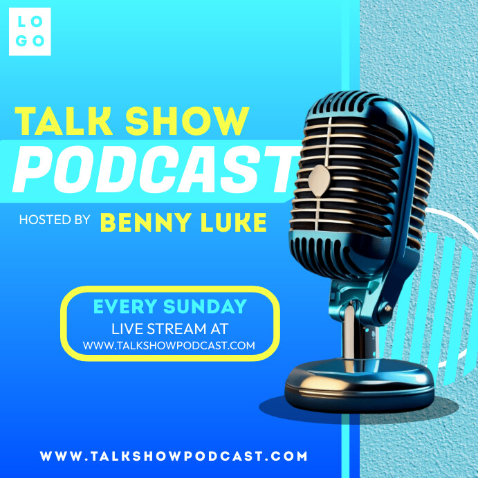 Talk Show Podcast Template | PosterMyWall