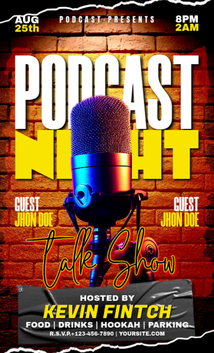 Copy of Talk Show Podcast | PosterMyWall