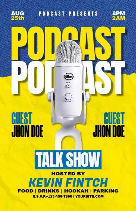 Copy of Talk Show Podcast | PosterMyWall