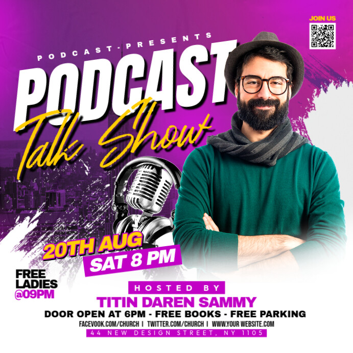 Copy of Talk Show Podcast | PosterMyWall