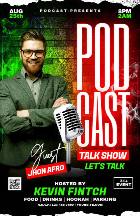 Copy of Talk Show Podcast | PosterMyWall