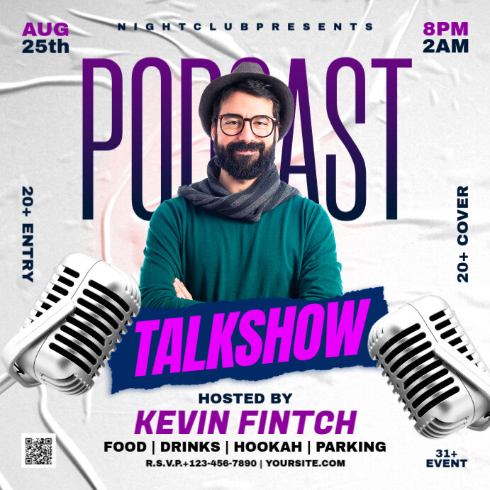 Copy of Talk Show Podcast | PosterMyWall