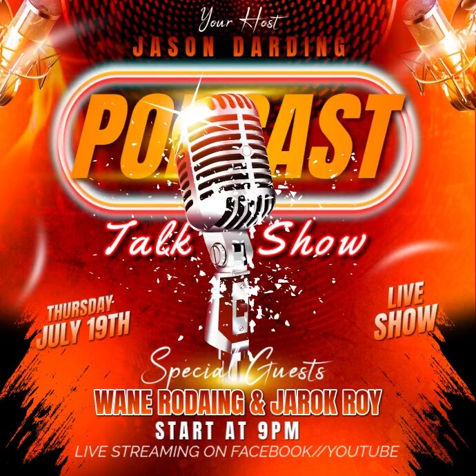 Talk Show Podcast Instagram Post Template | PosterMyWall
