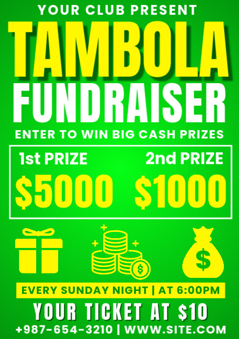 Tambola Fundraiser Template | PosterMyWall