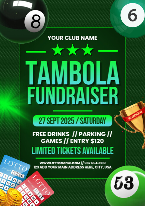 Tambola Fundraiser Template | PosterMyWall