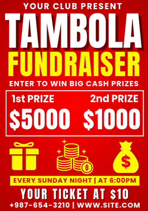 Plantilla de Tambola Fundraiser | PosterMyWall