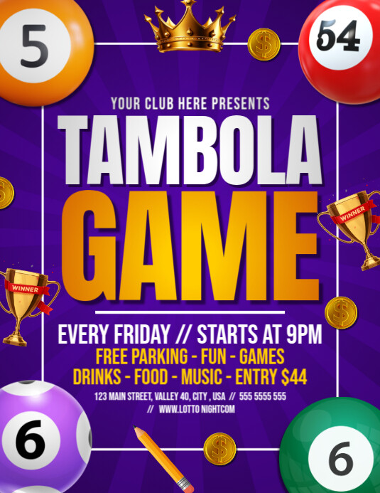Tambola Game Templat | PosterMyWall
