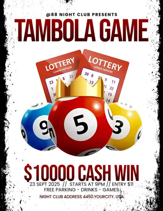 Plantilla de Tambola Game | PosterMyWall